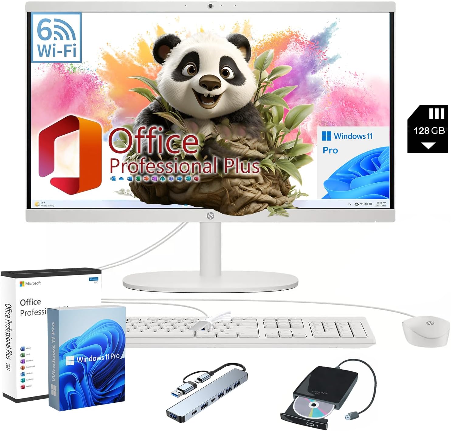 Brandclub - HP All-in-One Desktop Computer - w/Office Lifetime, 21.5 ...