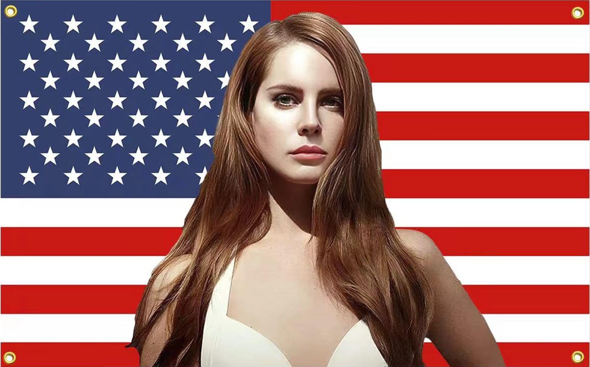 Kaiheok Flag 3x5Ft/90x150cm Lana Del Rey Flag Polyester with four metal ...