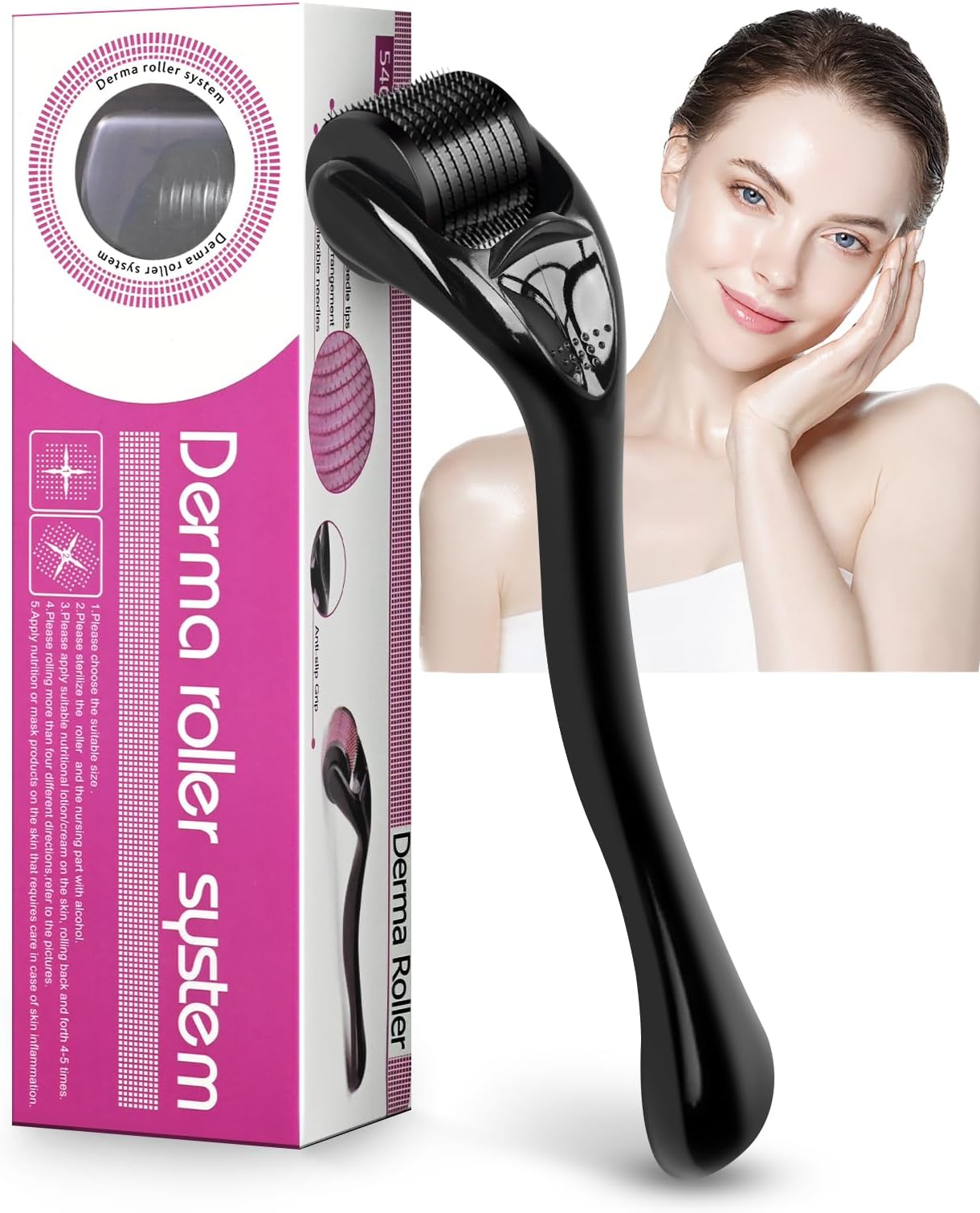 Amazon.com: Derma Roller for Face and Body - Angel Kiss 4 in 1 Titanium ...