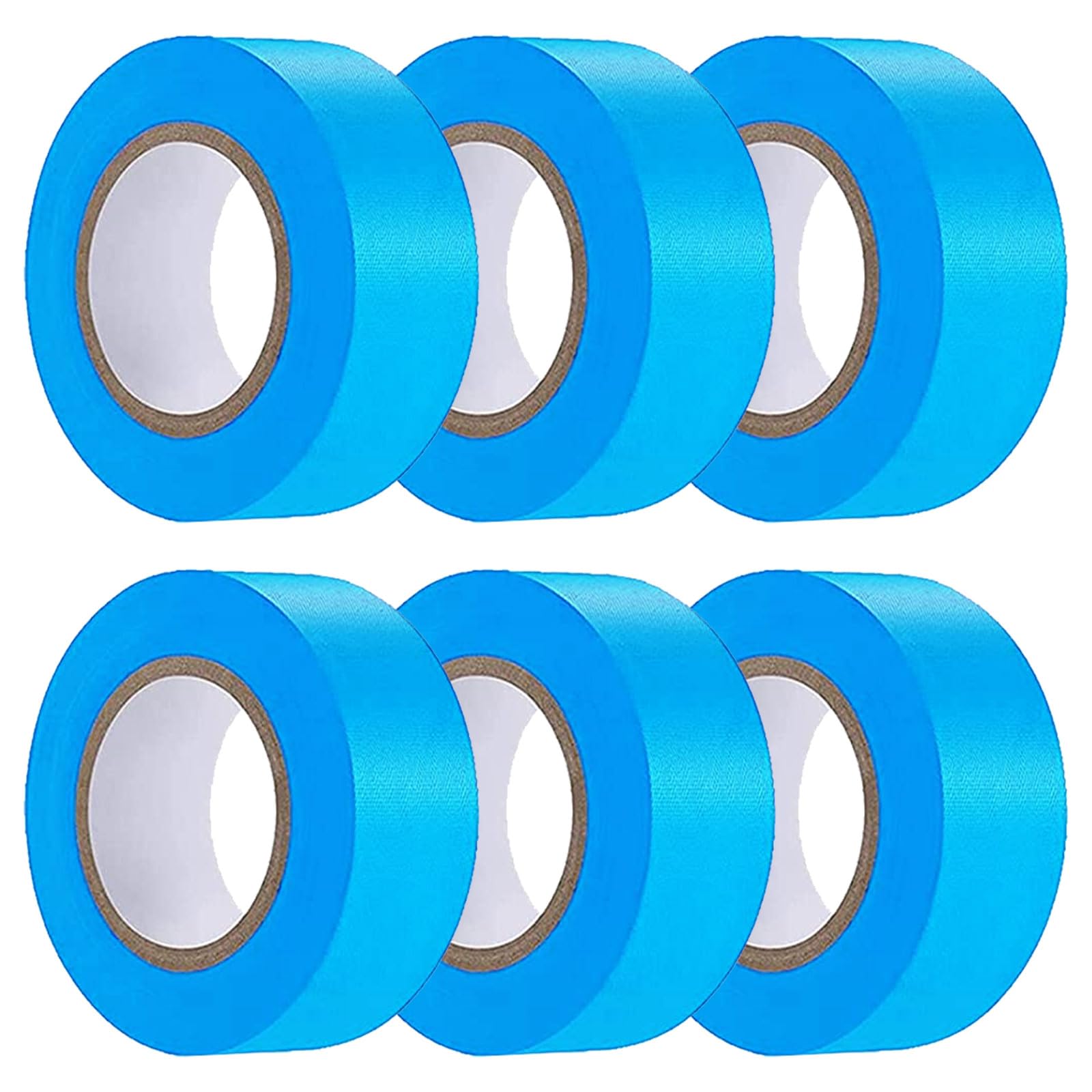 Snapklik.com : 6 Pack Blue Flagging Tape, Non-Adhesive Plastic Ribbon ...