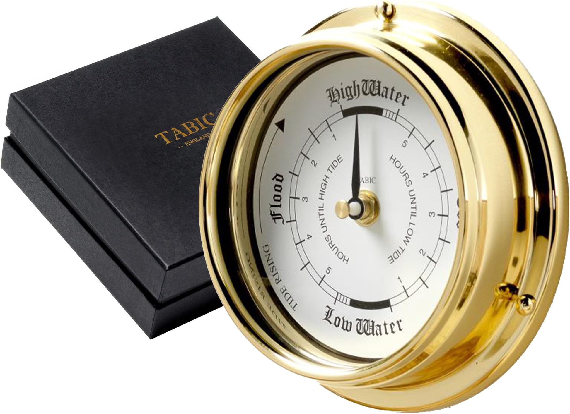 Amazon.com: Tabic Handmade Chrome Moon Phase Clock in Solid Brass case ...