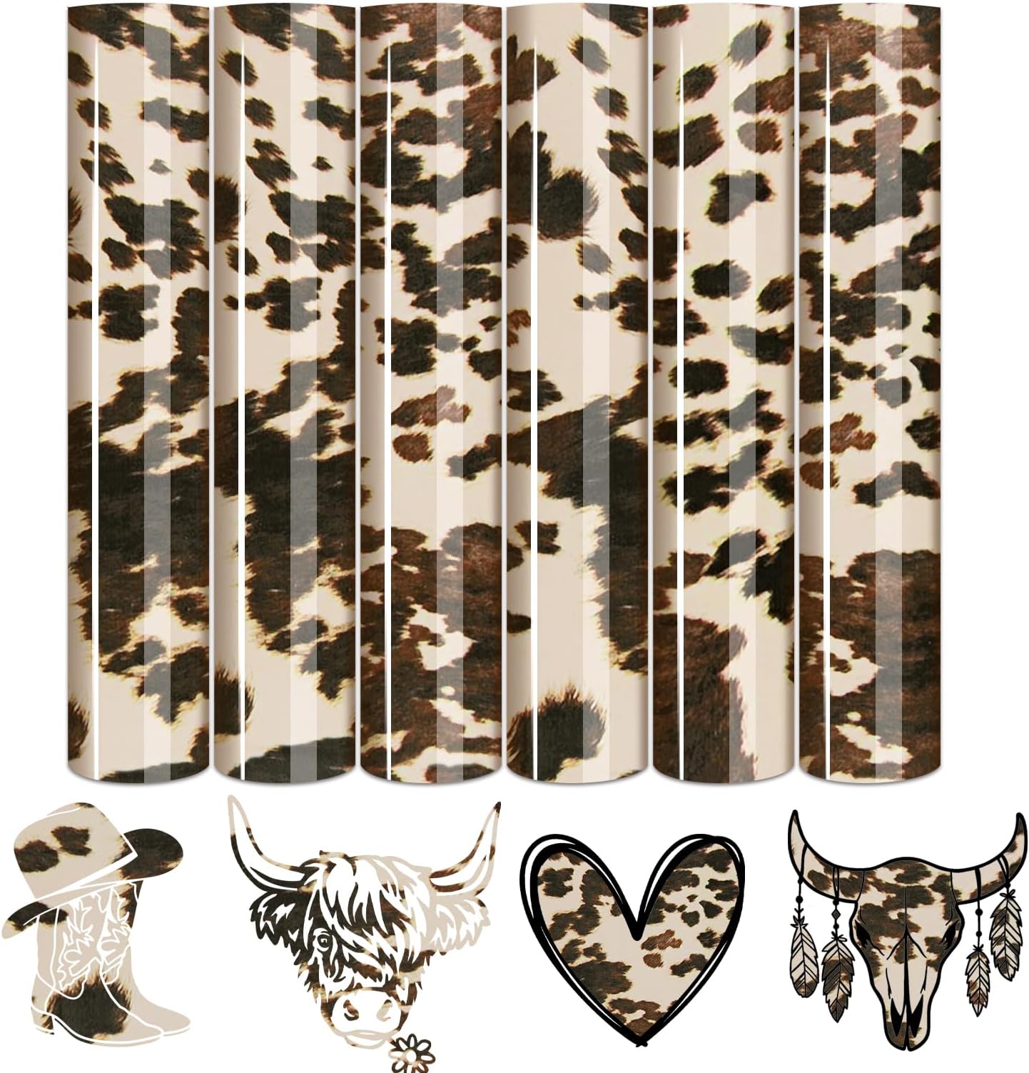 Amazon.com: Tintnut Cow Print HTV Vinyl - 10 Sheets 10 x 12 Inch ...