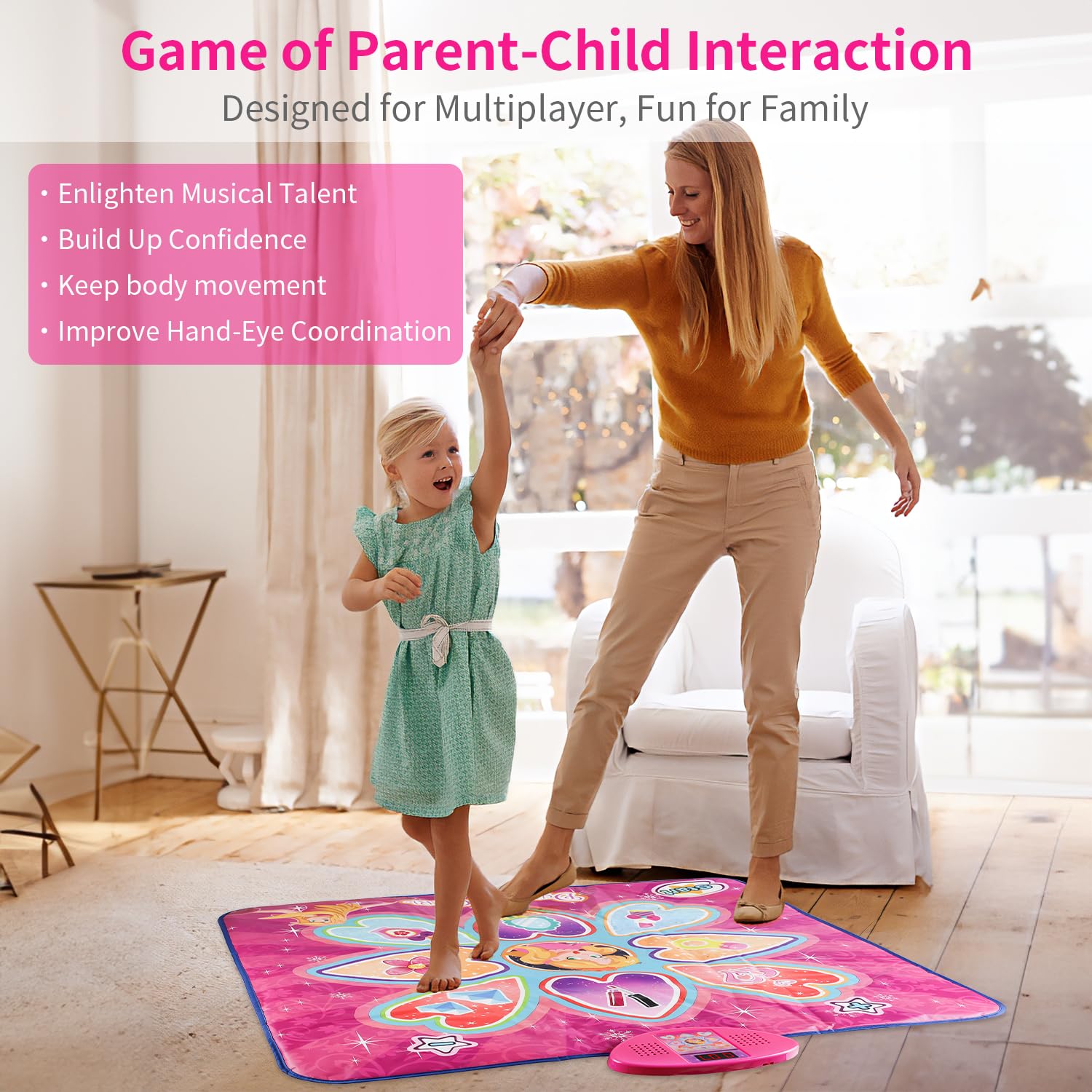 Snapklik.com : MOZSOY Dance Mat - Dance Mixer Rhythm Stepping Game Mat ...