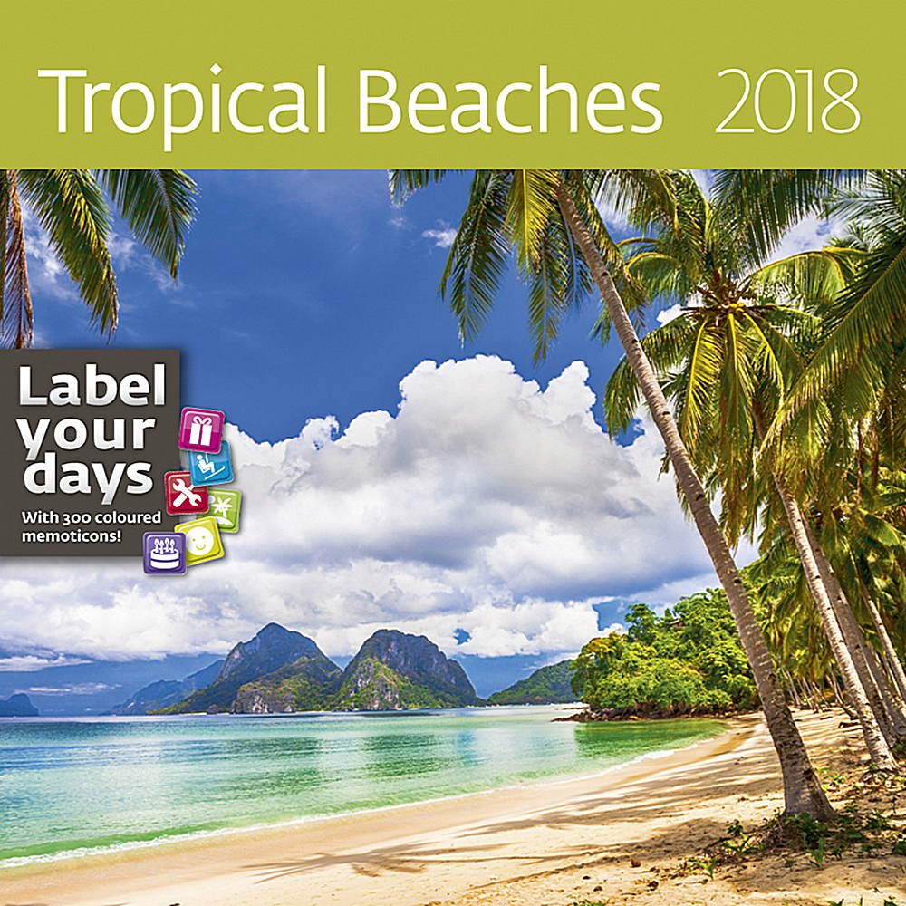 Tropical Beach Calendar - 2018 Calendar - Calendars 2017 - Photo ...