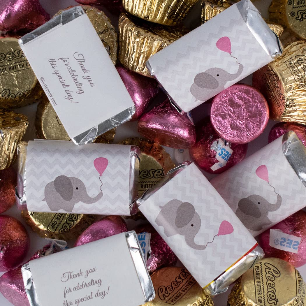 Amazon.com : Pink Girl Baby Shower Candy 3lb - Pink Hershey's Chocolate ...