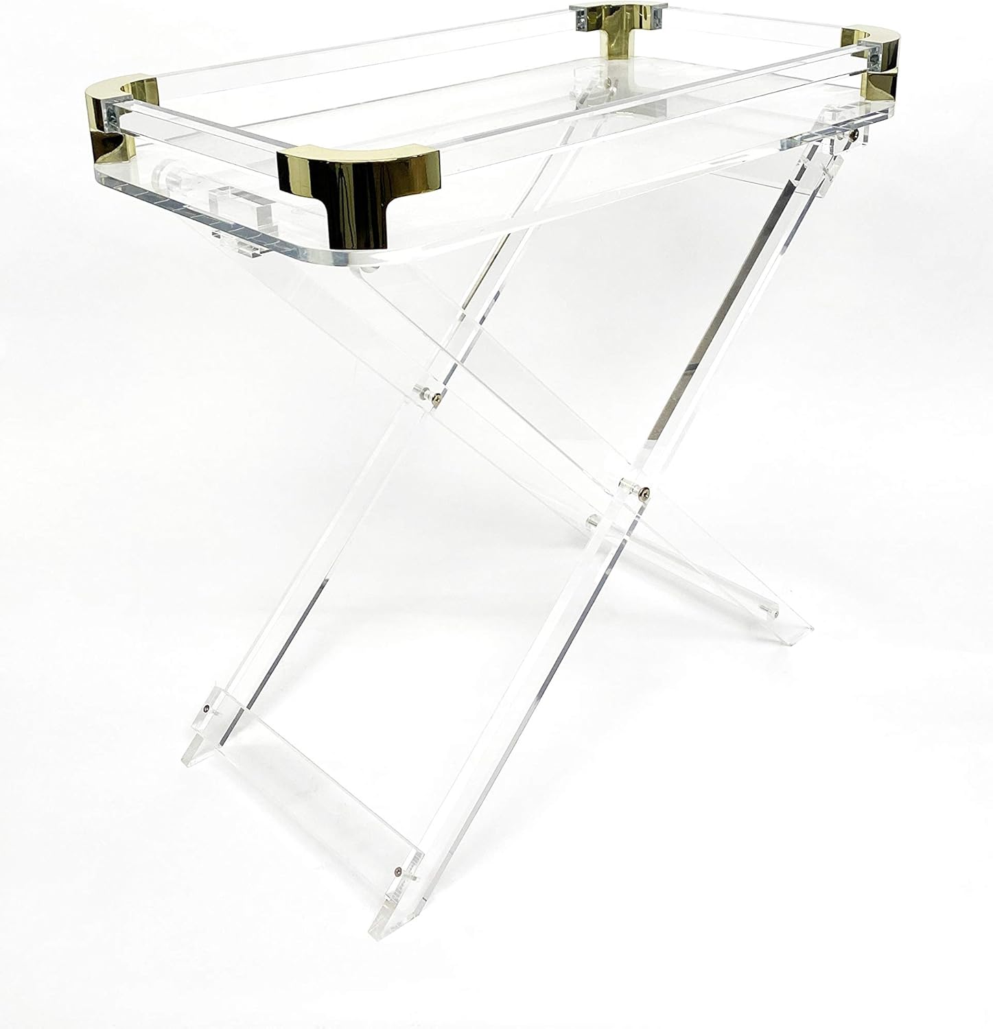 Designstyles Acrylic Folding Tray Table – Modern Chic Accent Desk ...