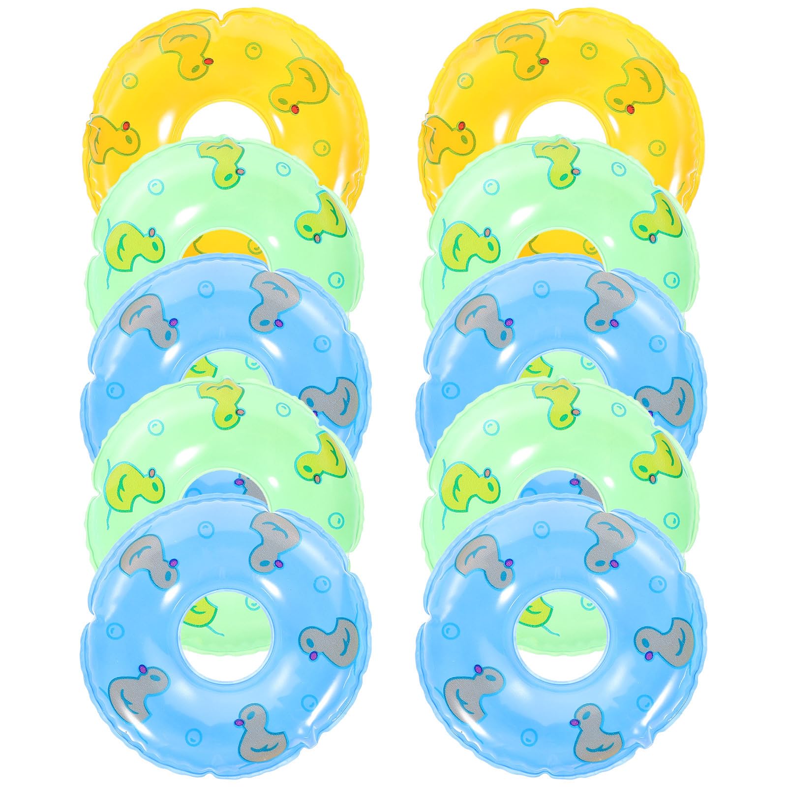 Amazon.com: Toyvian 10pcs Mini Swim Rings Doll Lifebuoy Inflatable Doll ...