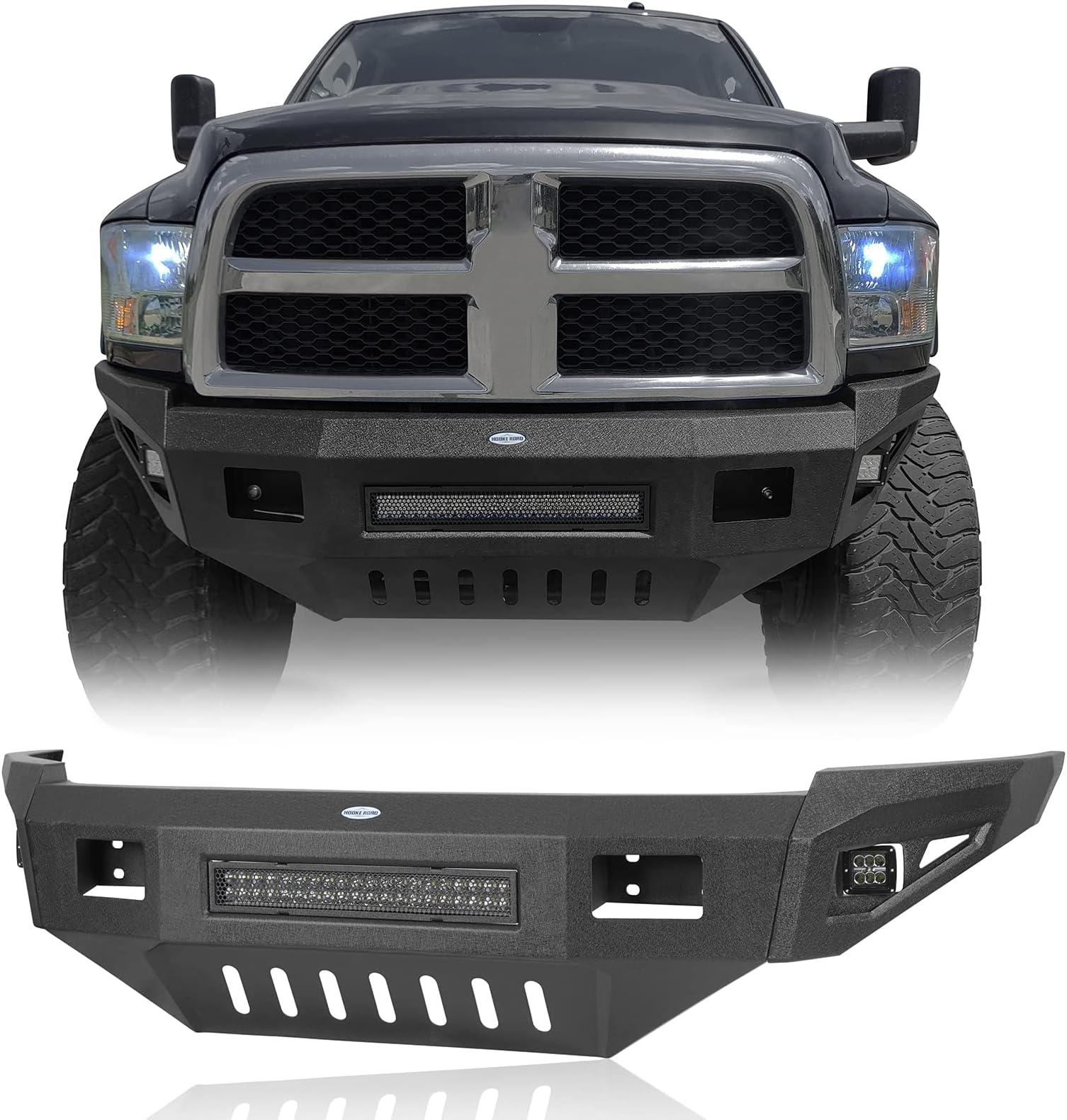 Amazon.com: u-Box 2011 Ram 2500 Front Bumper w/Winch Plate & Skid Plate ...