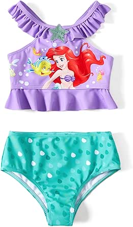 Amazon.com: Disney Princess Toddler Girls Two Piece Tankini Top and Bow ...