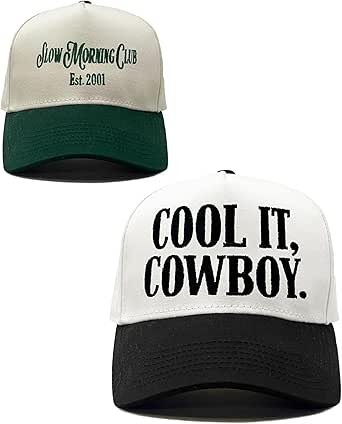 Amazon.com: Funky Junque 2 Pack: Two Tone Snapback Hat - Slow Morning Club - Forest/Beige & Cool ...
