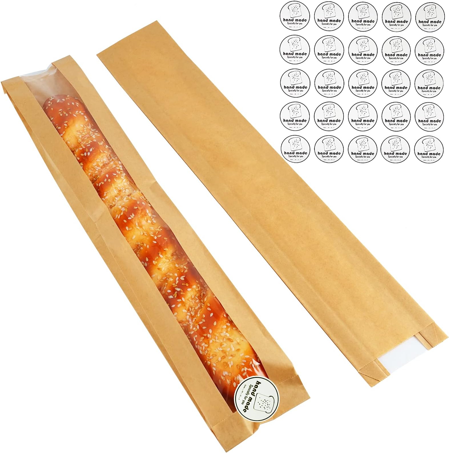 Amazon.com: Cakesupplyshop Packaged C9y- 25 Food Packaging Kraft Paper ...
