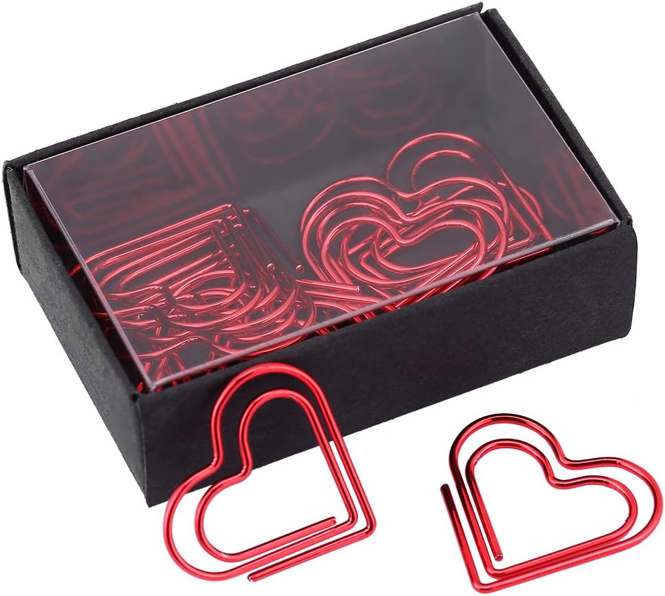 Amazon.com : TOYMYTOY Love Heart Shaped Paper Clips Note Photo Sign ...