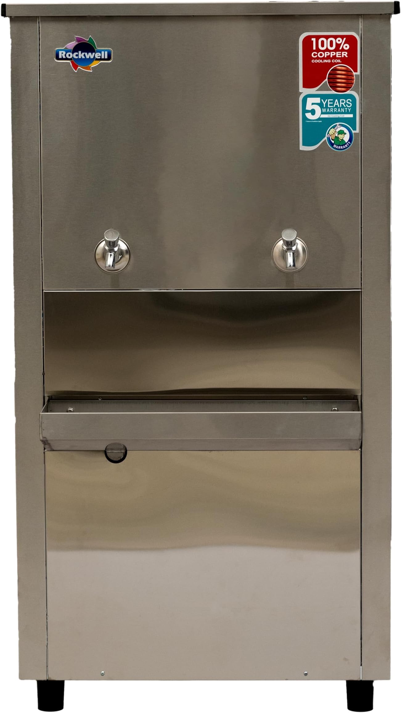 Rockwell 80 litres Stainless Steel Water Cooler, Energy Efficient, 2 ...