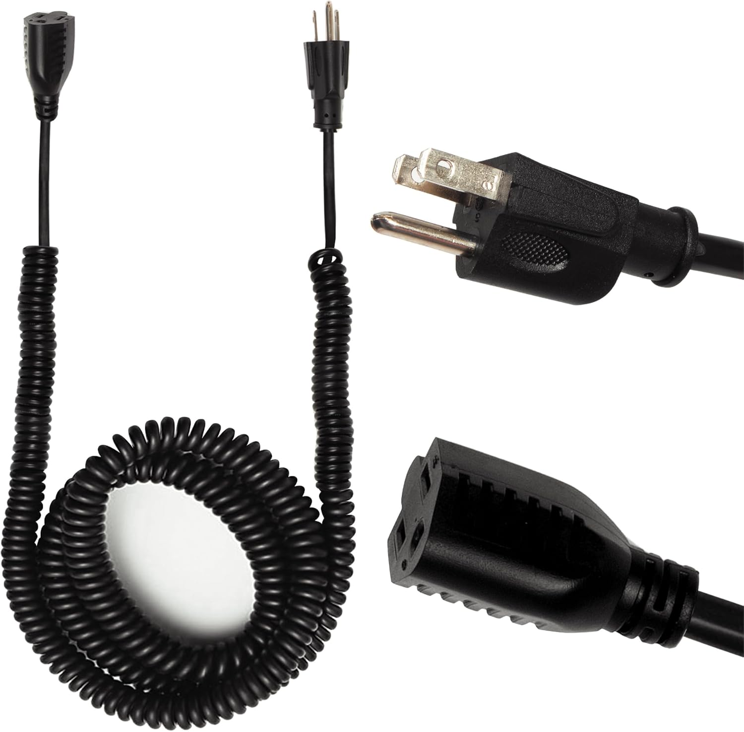 Amazon.com: Iron Forge Cable SJEOW Black Outdoor Coiled Extension Cord ...