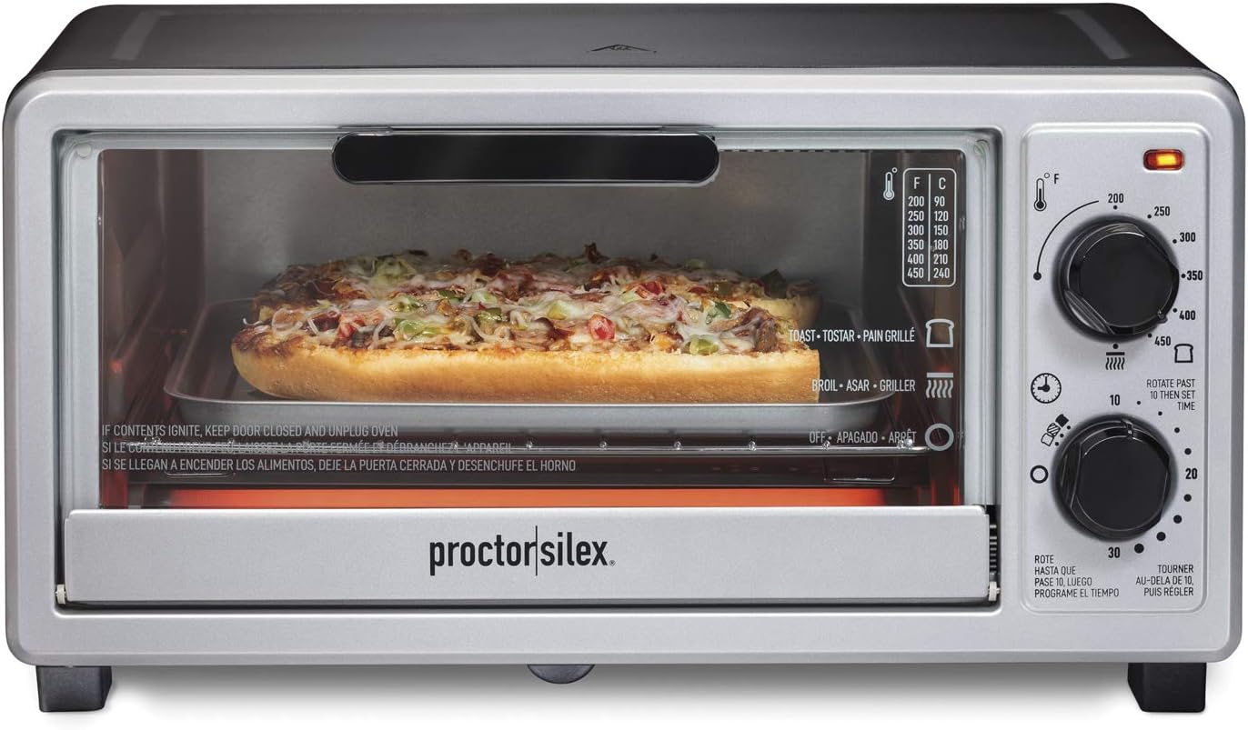 Amazon.com: Proctor Silex 4 Slice Countertop Toaster Oven, Multi ...