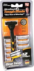 Micro Touch Triple-Blade Razor with 12 Refill Cartridges : Amazon.com ...