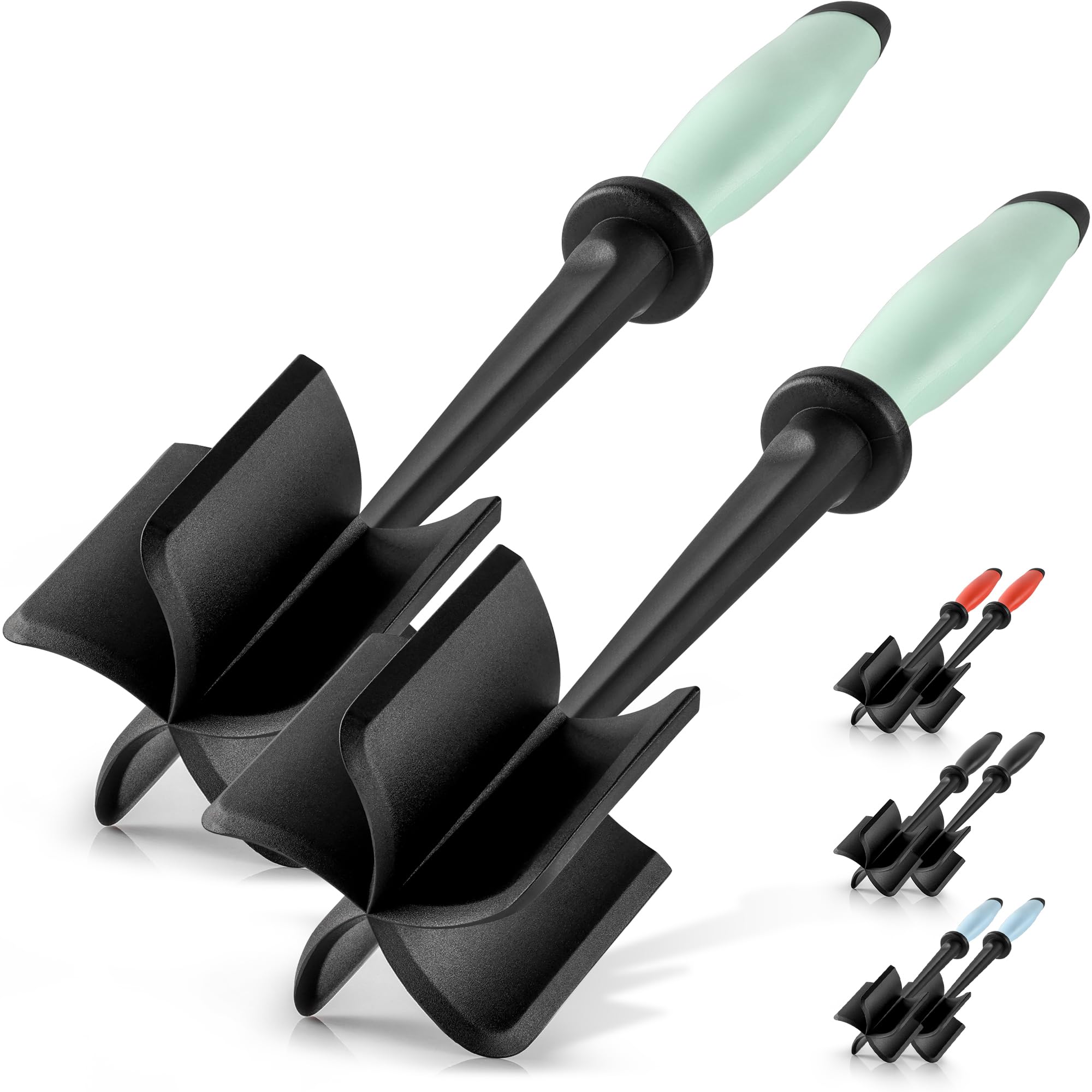 Amazon.com: Zulay 2 Pack Ground Beef Chopper Tool Hamburger Smasher ...