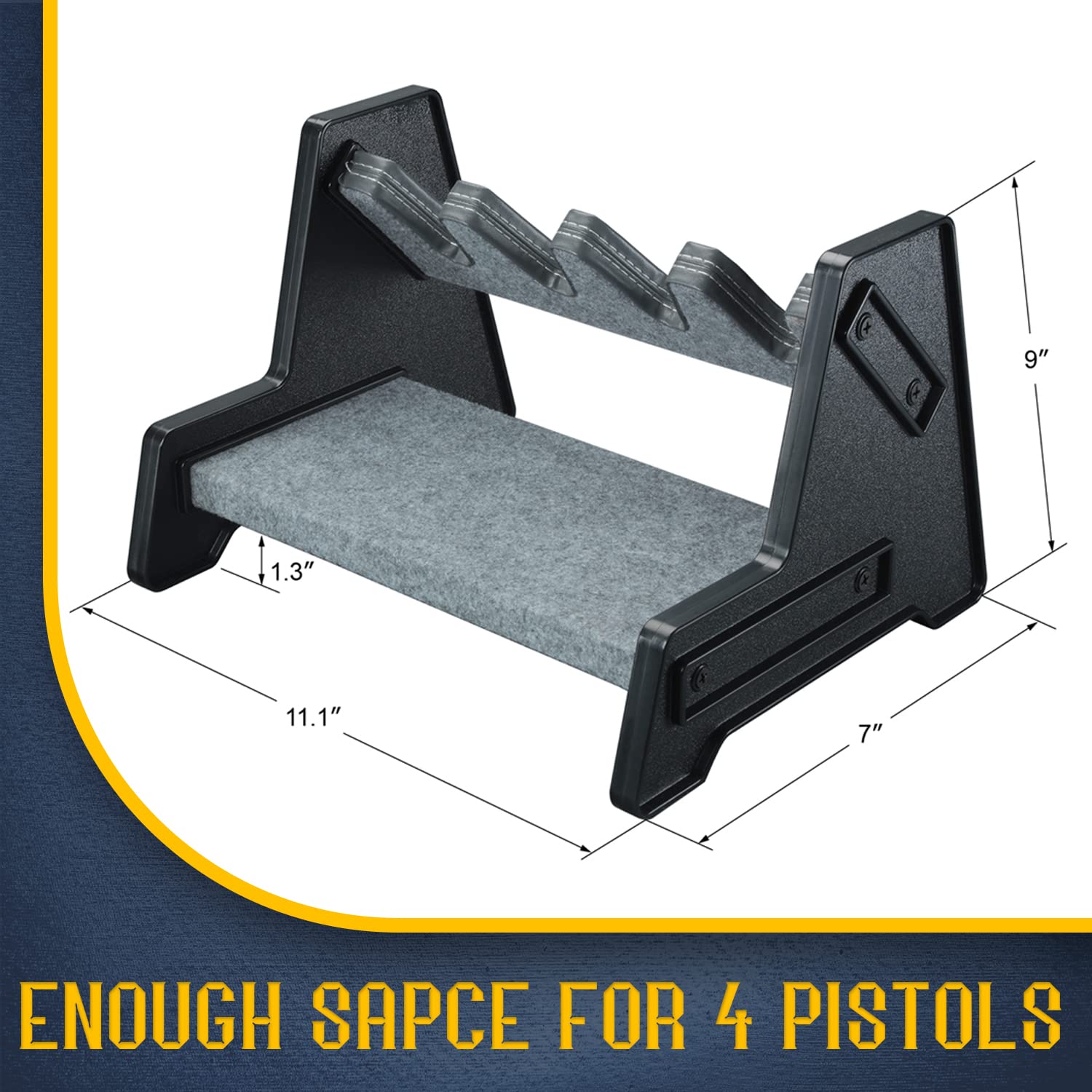 Snapklik.com : Pistol Rack,Mind And Action Deluxe Handgun Rack Stand ...