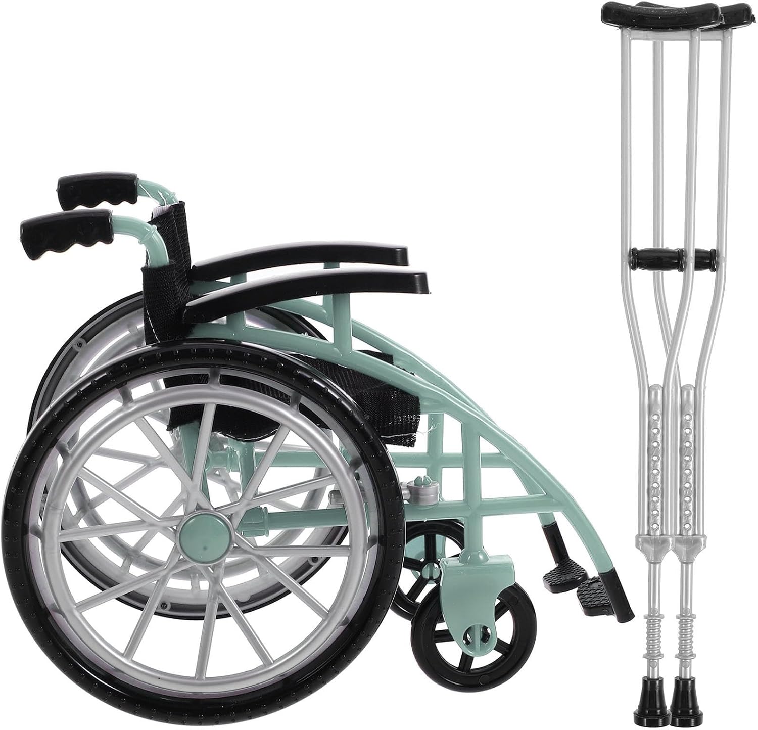 Amazon.com: SEWACC Mini Wheelchair Crutch Props, Realistic Foldable ...