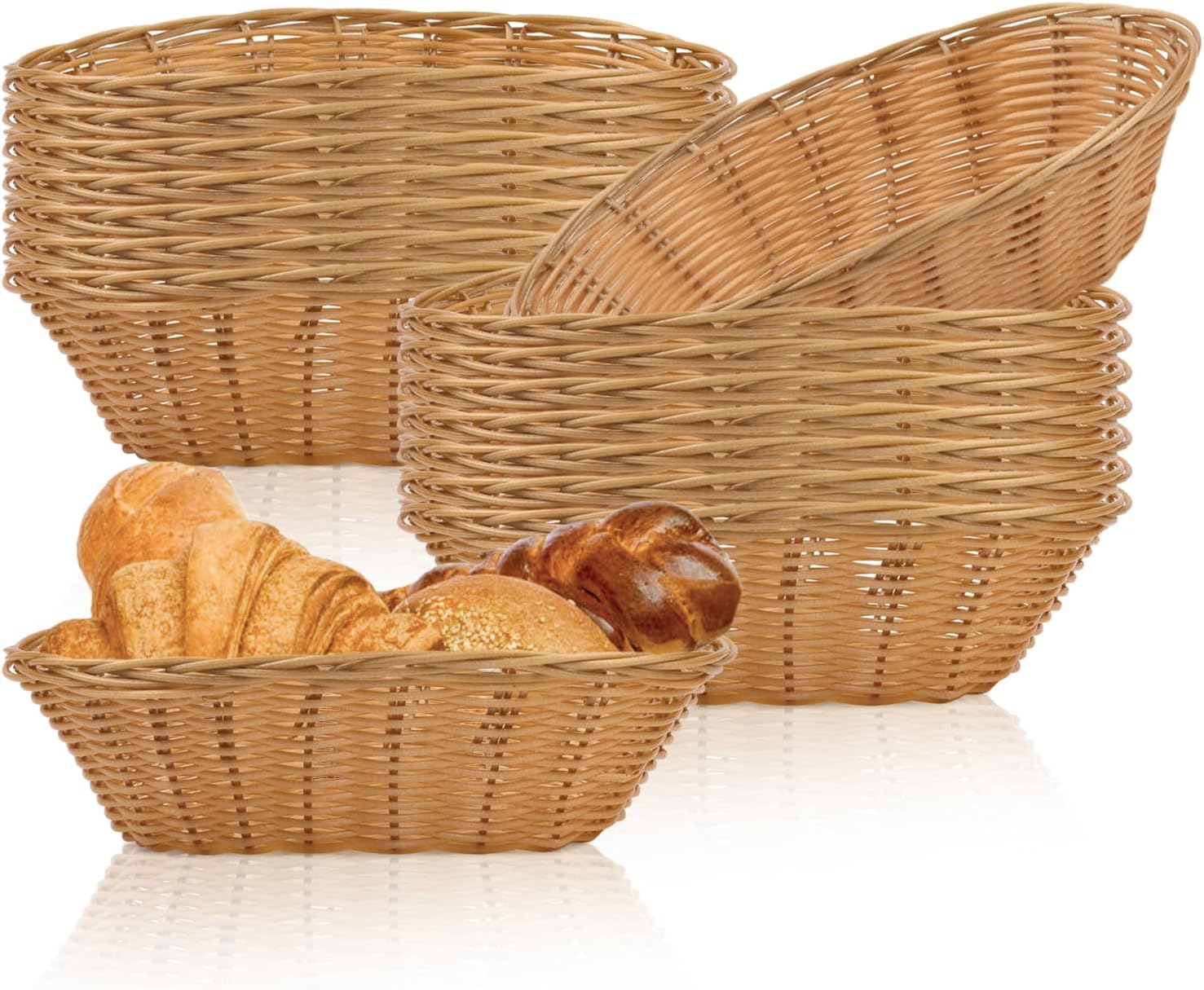 Amazon.com: Yesland 16 Pack Plastic Oval Basket, Food Storage Basket ...