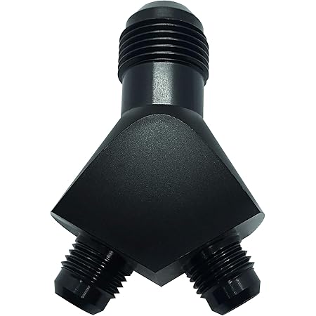 Amazon.com: AC PERFORMANCE Black Aluminum Y Block Fitting Adapter 6AN x ...