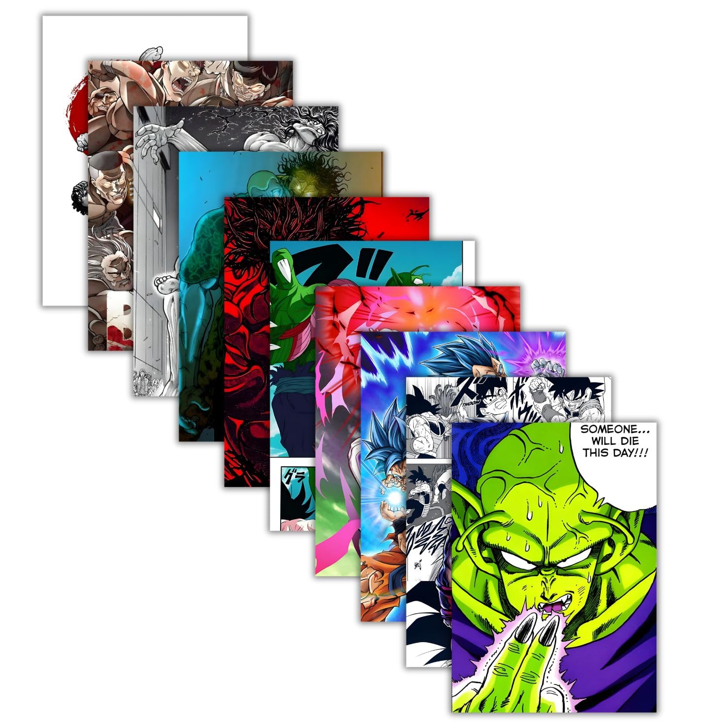 Paper Anime Posters, Set of 10 Mix Anime posters for wall, Self ...