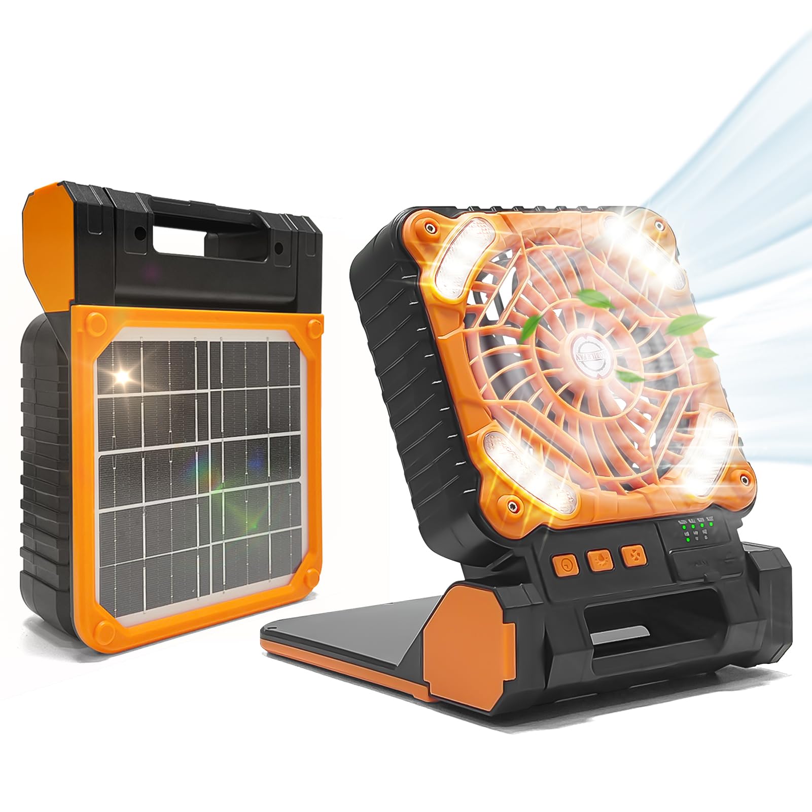 Amazon.com: Civikyle Solar Camping Fan with LED Lantern USB ...