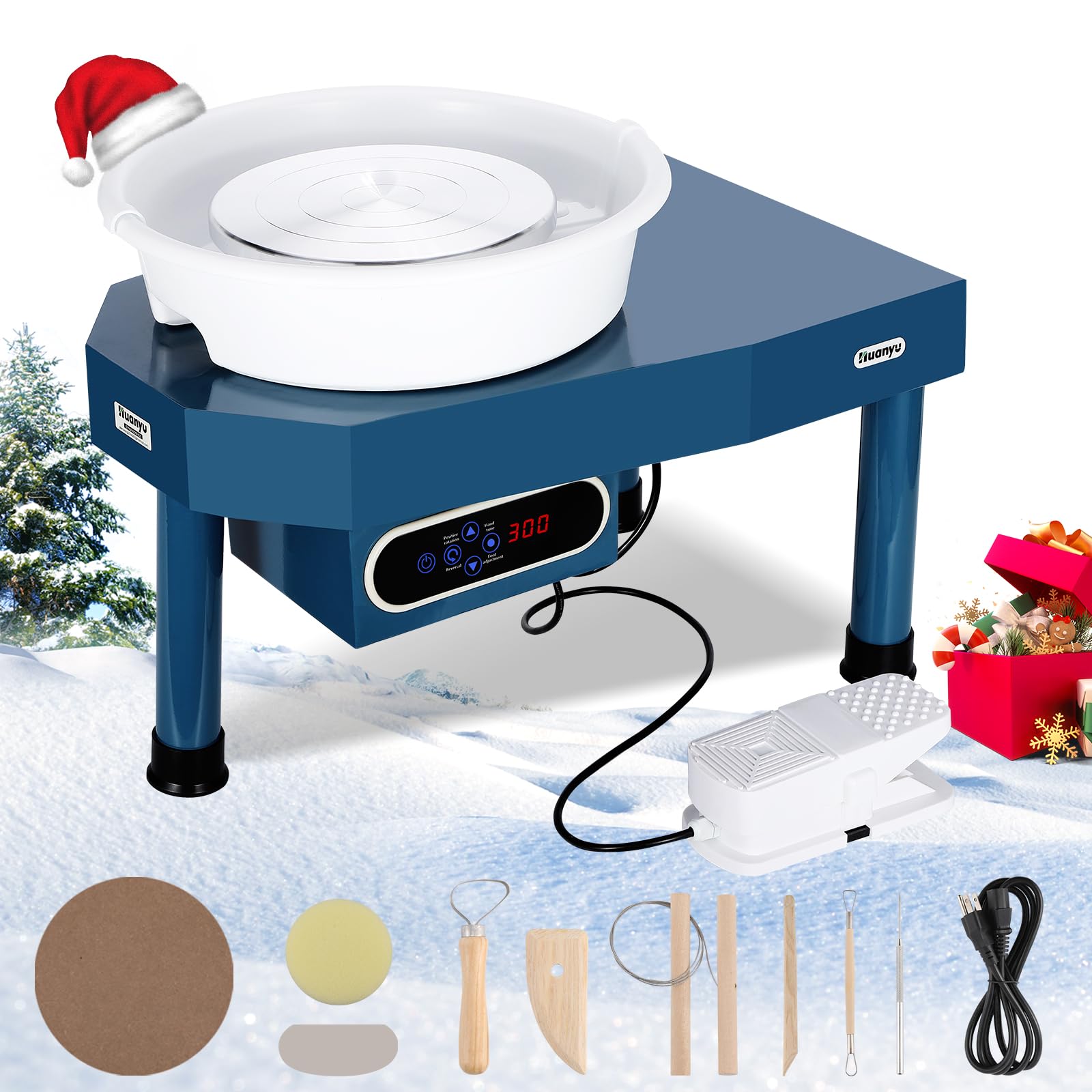 Amazon.com: Huanyu Pottery Wheel Ceramic Machine 25 cm with Foot Pedal ...