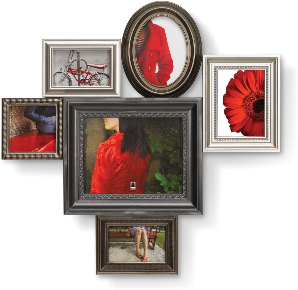 Amazon.com - Umbra Muchomix Wall Multi Frame, Pewter - Professional Art ...