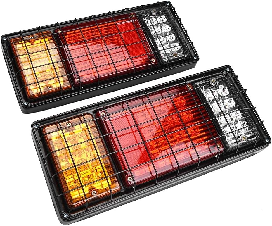 Ejoyous Trailer Lights 2Pcs 12V, LED Rear Brake Light with Iron Net ...