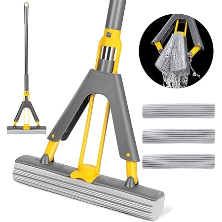 Amazon.com: The Super® Jumbo 16" PVA Sponge Mop Set (Mop and 1 Extra ...