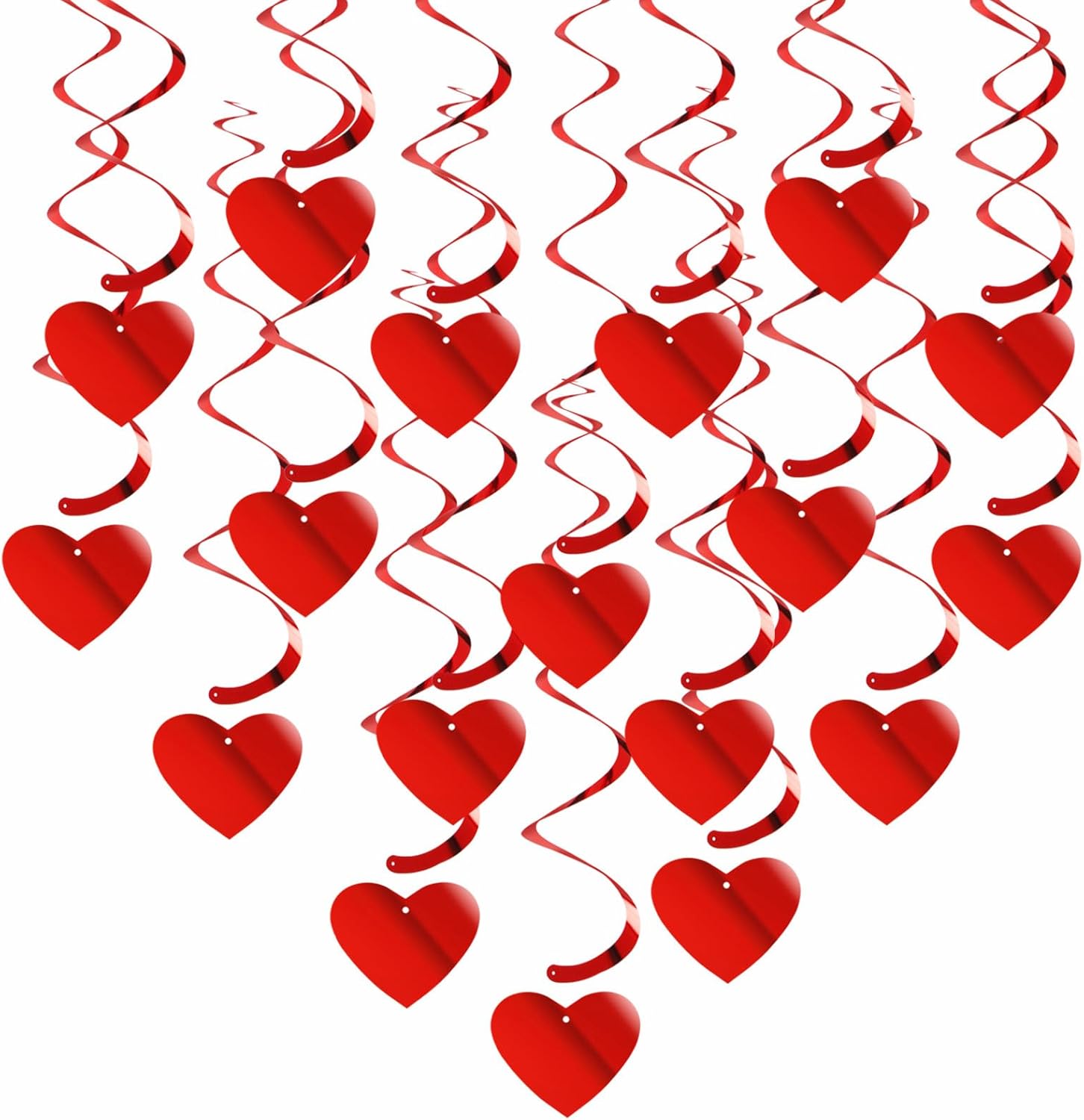 Amazon.com: Red Heart Swirls Party-Decorations - 18Pcs Romantic Special ...