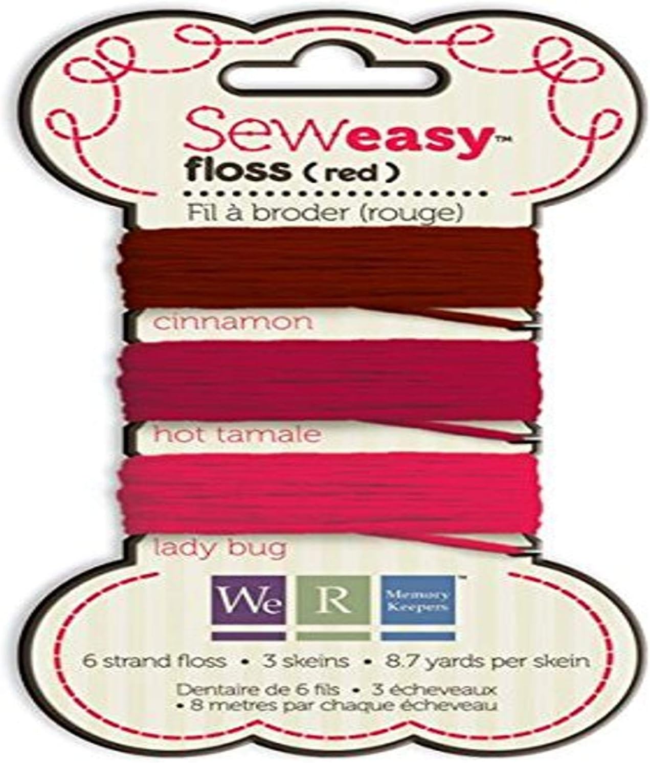 Amazon.com: We R Memory Keepers 71062-2 Sew Easy Floss, Red : Arts ...