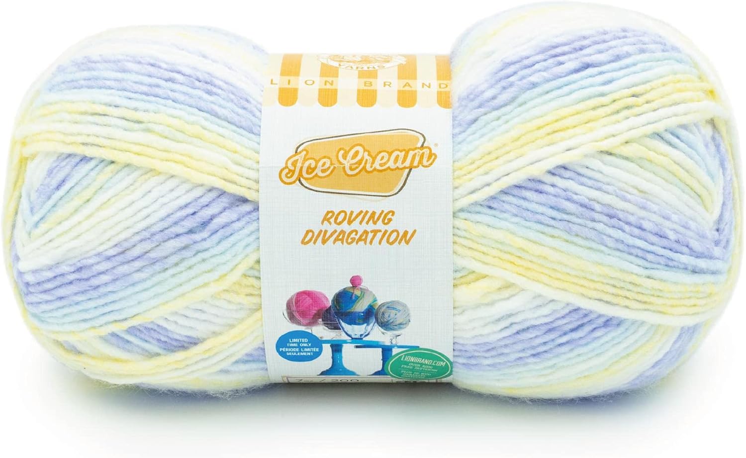 Amazon.com: Lion Brand Yarn Ice Cream Roving Stripes Yarn, Pixie Stix