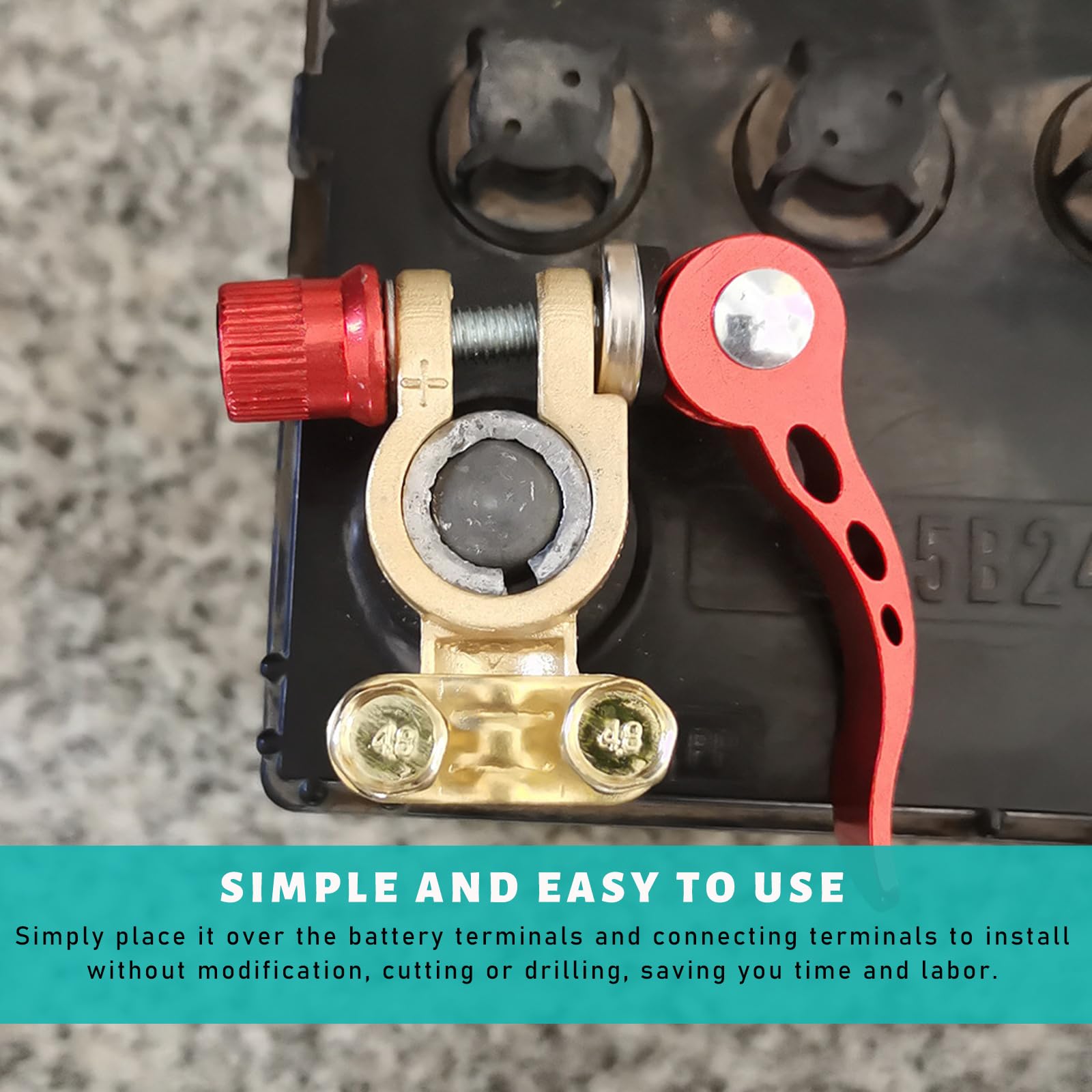 Snapklik.com : 2 Pair Battery Adaptor Sleeves, Car Battery Negative ...