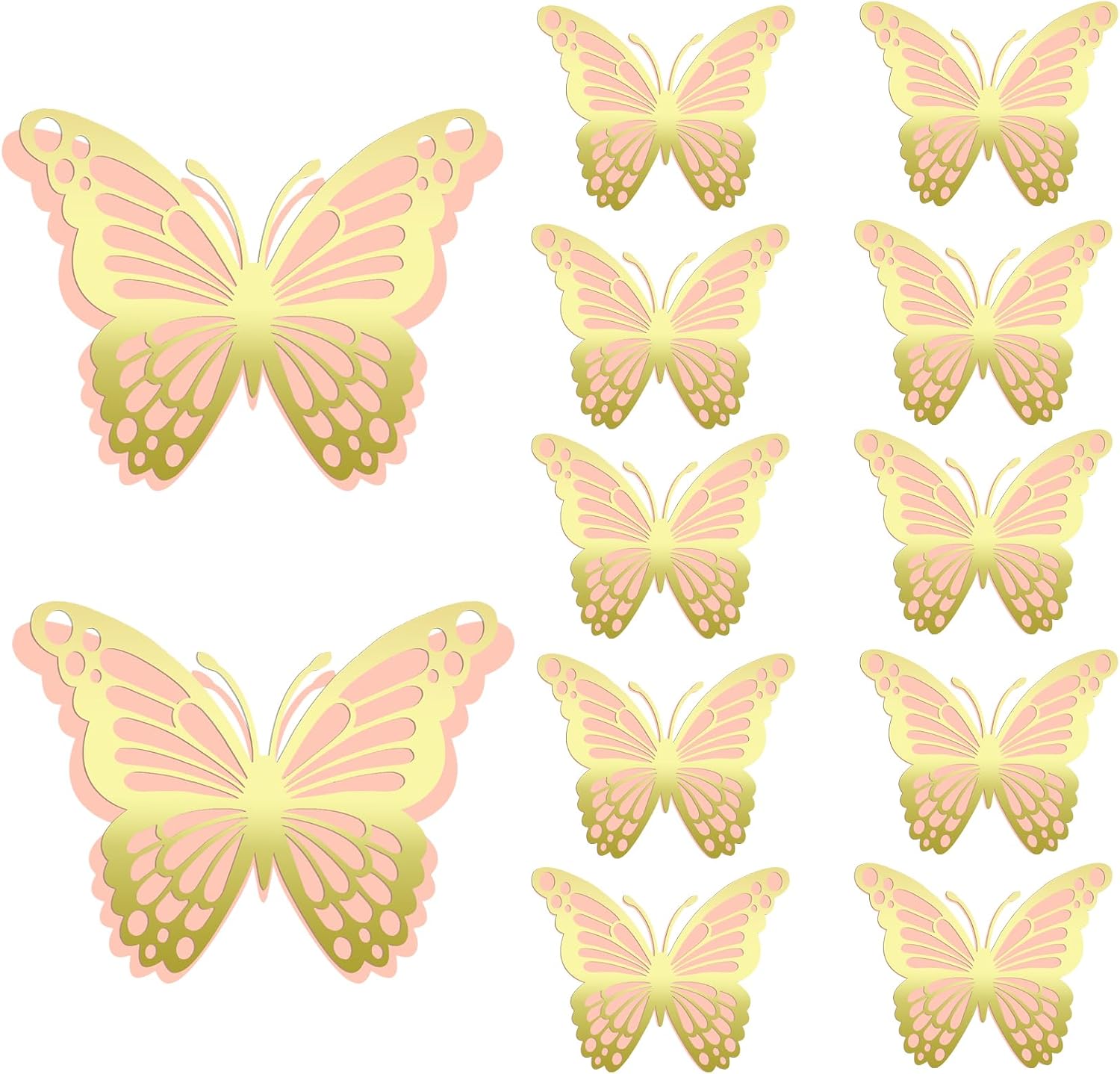 Amazon.com: 12 PCS Large Butterfly Decorations,Butterfly Party Birthday ...