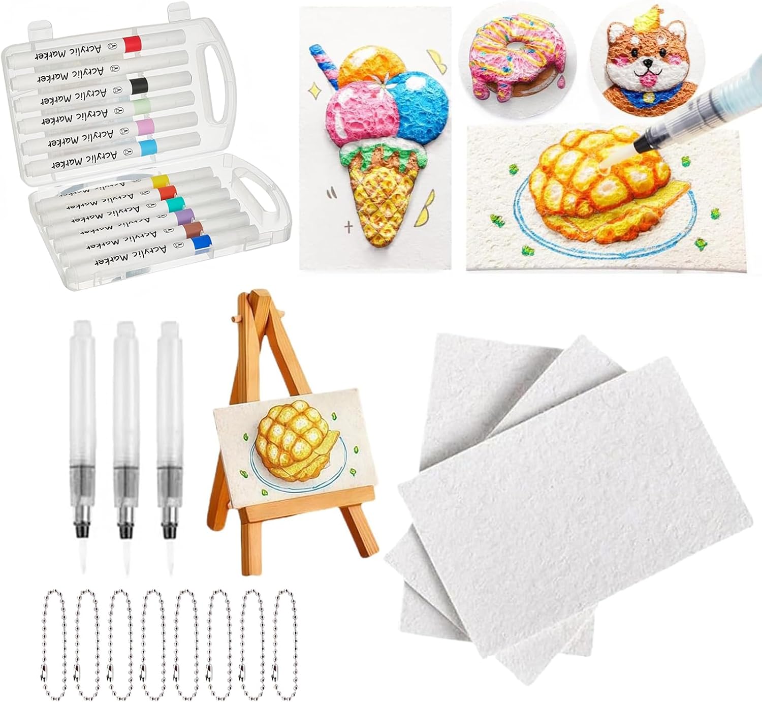Amazon.com: ﻿Magic Puffy Paint, 3D Drawing Magic Canvas Sponge, DIY ...