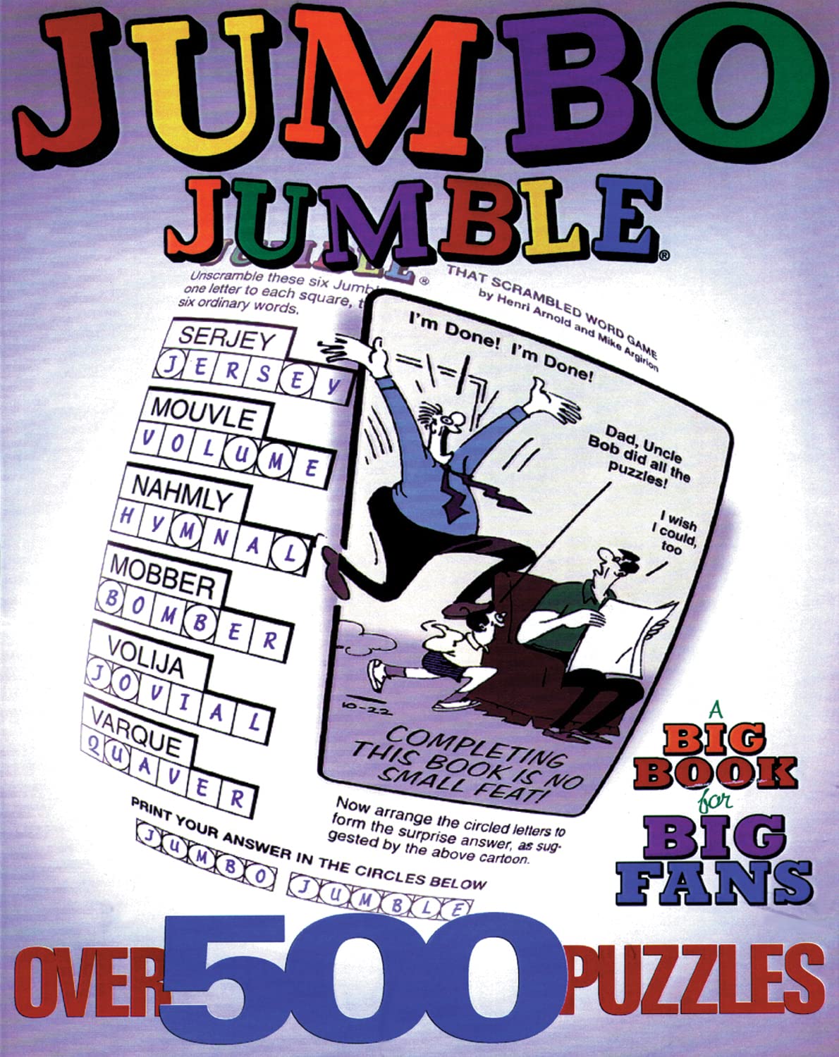 Jumbo Jumble®: A Big Book for Big Fans (Jumbles®): Tribune Media ...