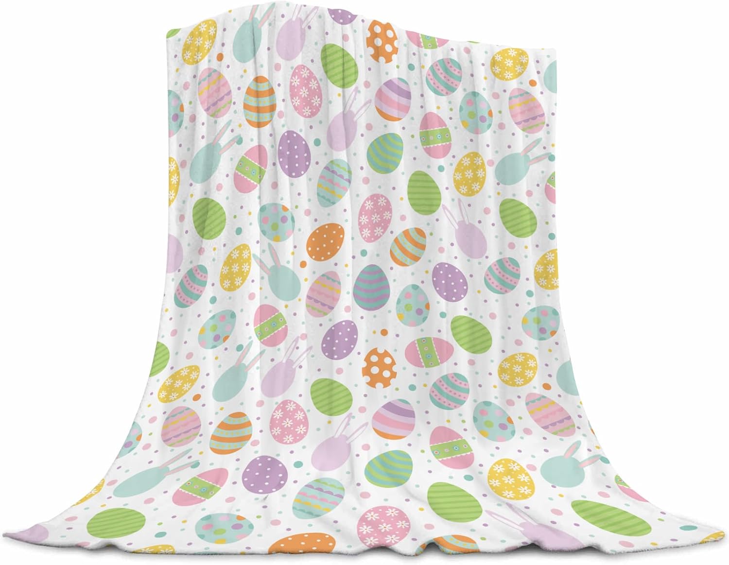 Amazon.com: Easter Eggs Throw Blanket, Colorful Easter Decorations for ...