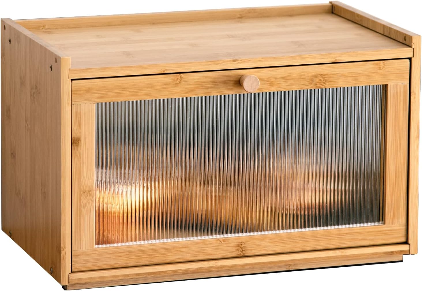 Amazon.com: Bamboo Bread Box for Kitchen Counter-Large Capacity Bread ...