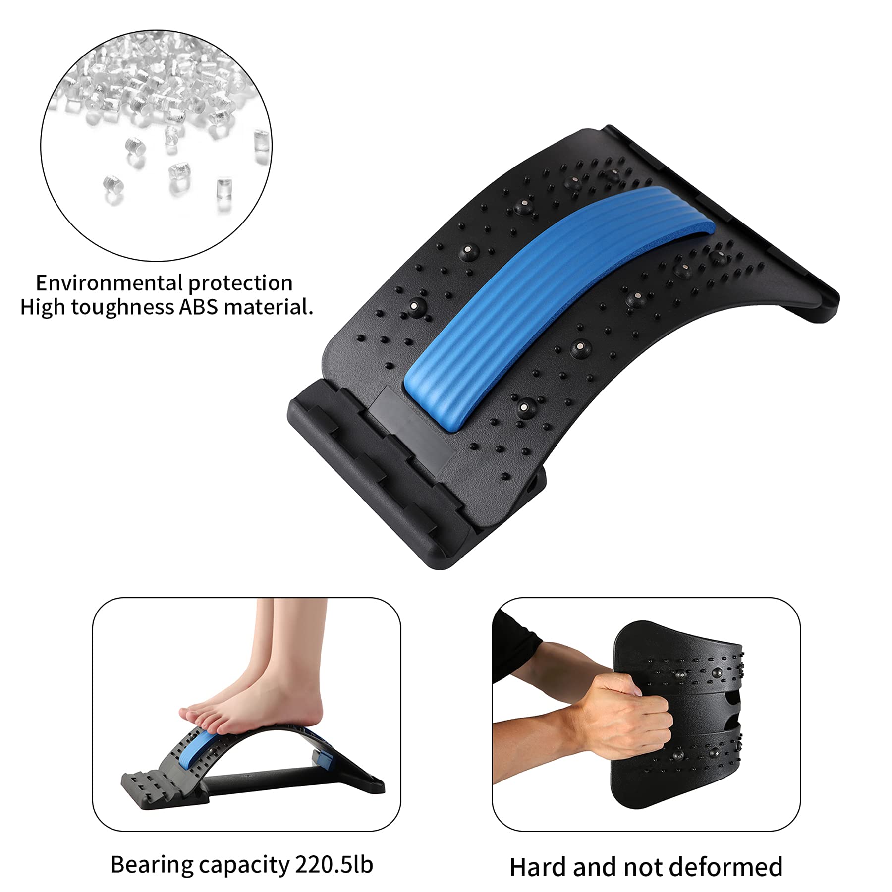 Buy Spine deck Back Stretcher Multi-Level Lumbar Support Stretching ...