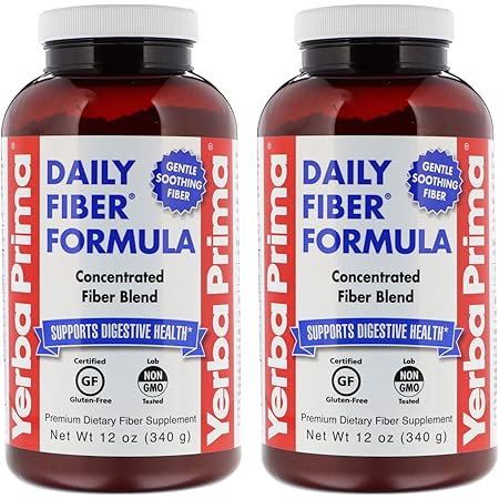 Amazon.com: Yerba Prima Daily Fiber Formula Powder - 12 oz - Digestive ...