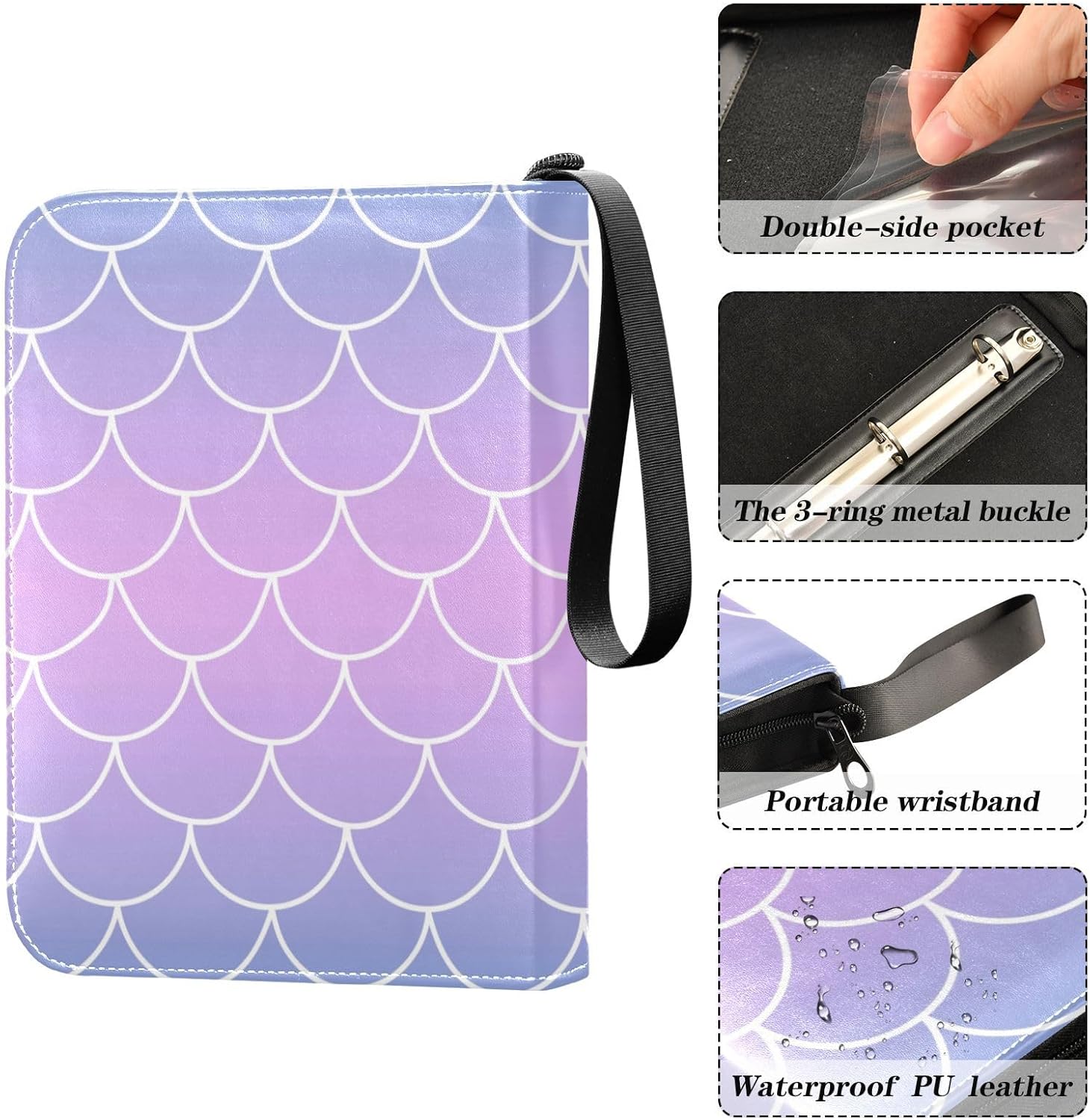 Álbum de tarjetas coleccionables de sirena en piel sintética resistente ...