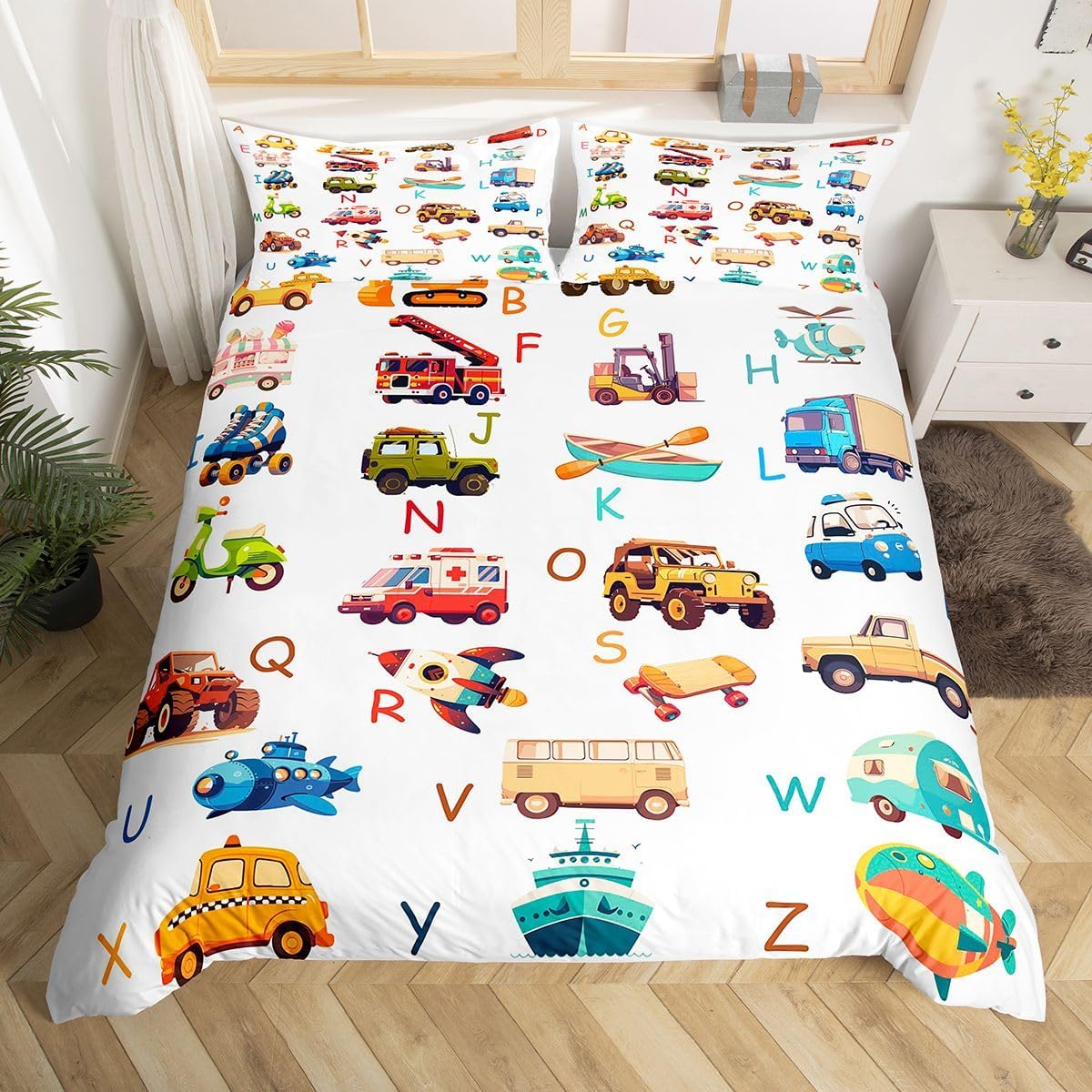 Homemissing ABC Learning Alphabet Duvet Cover Set Single Size For Kids ...