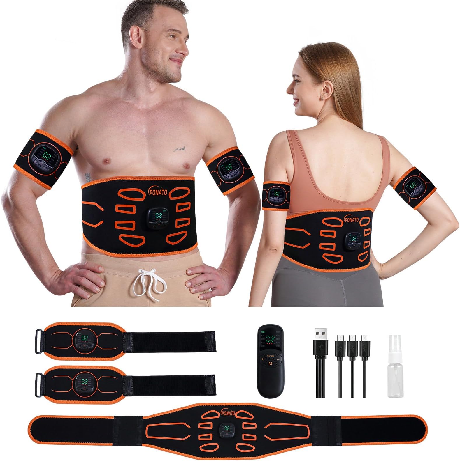 Amazon.com: PONATO Electronic Muscle Stimulator, Abdominal Muscles ...