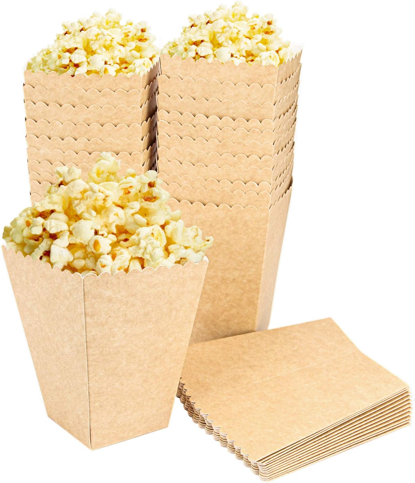 Amazon.com: Worldity 150 Pcs Popcorn Boxes, 22-27 Oz Mini Paper Popcorn ...