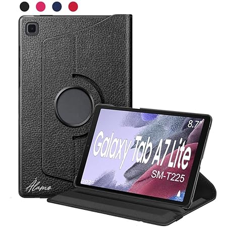 Capa Tablet Samsung Tab A7 Lite 8.7" T220 T225 Giratória Premium Preta ...
