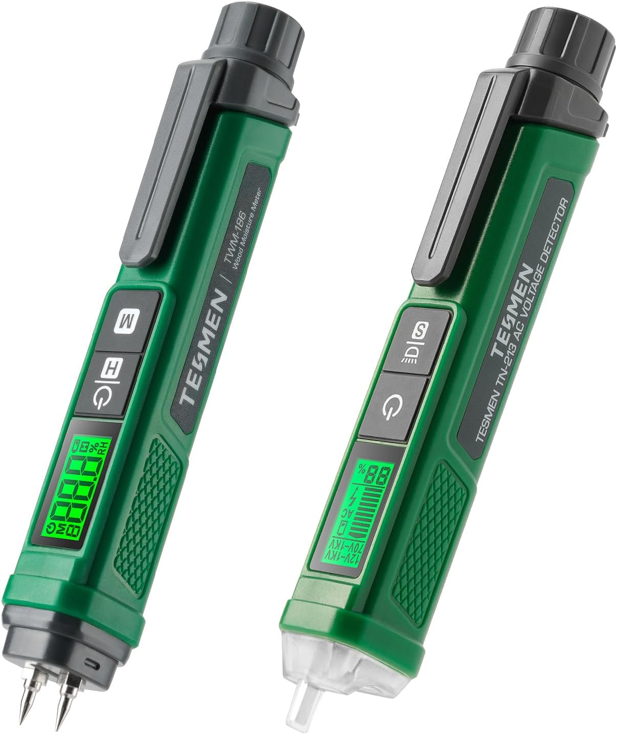 TESMEN TN-213 Voltage Tester & TWM-186 Wood Moisture Meter Kit – Pen ...