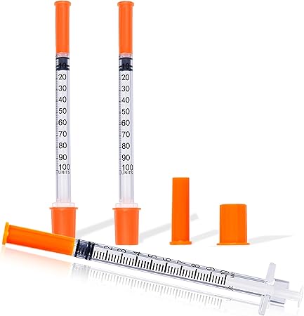 U-100 Syringe 1ml/cc 30G 1/2" Scientific Lab Syringes, Pack of 100 ...