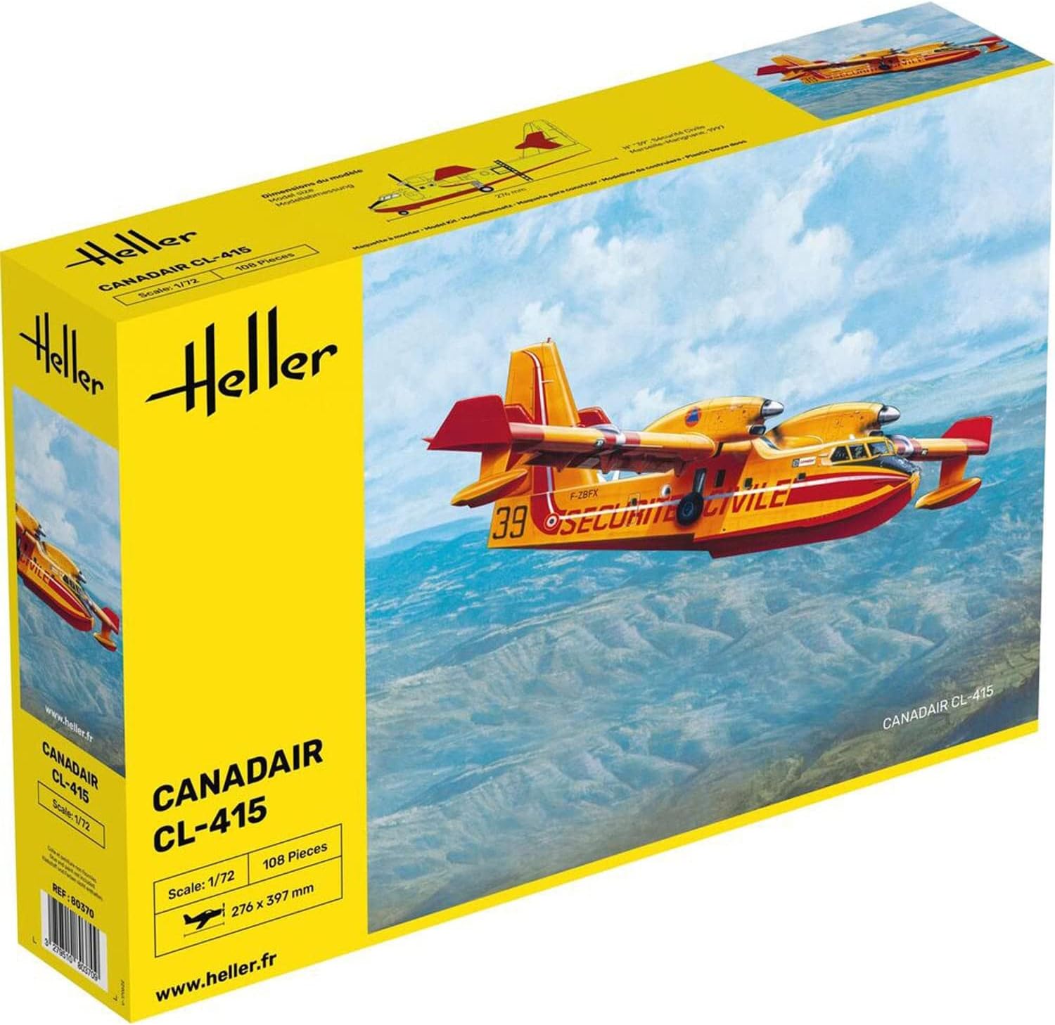 Heller Canadair CL 415 Airplane Model Building Kit : Amazon.com.au ...